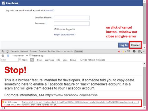 Facebook Login Dialog Issue Stack Overflow