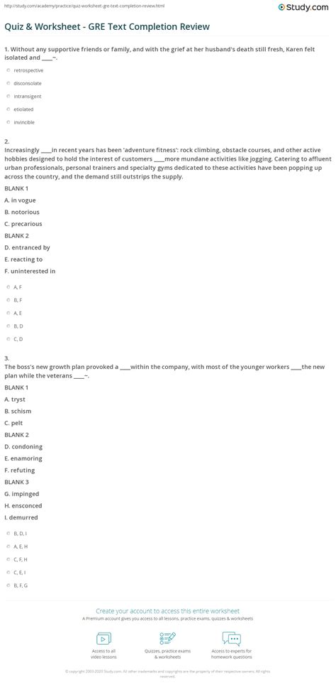 Printable Gre Practice Test