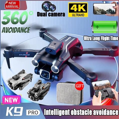 New K9pro Rc Unmanned Aerial Vehicle 4k Professional Dual Camera Wide