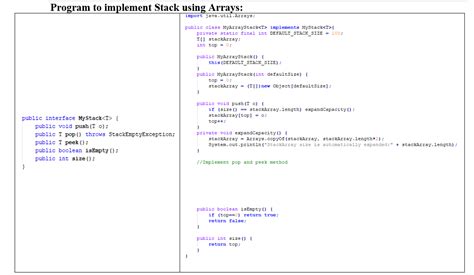 Solved Exercise In The Array Implementation Of