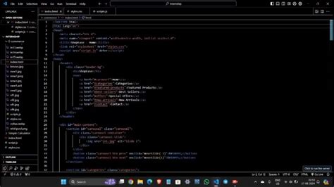 Pranesh K On Linkedin Webdevelopment Ecommerce Internship Html Css Javascript Internpe