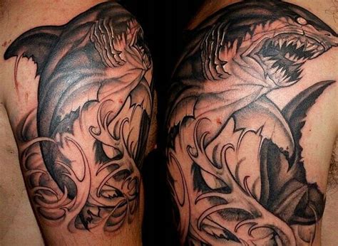 Evil Shark Shark Tattoos Predator Tattoo Shark Tattoo Meaning