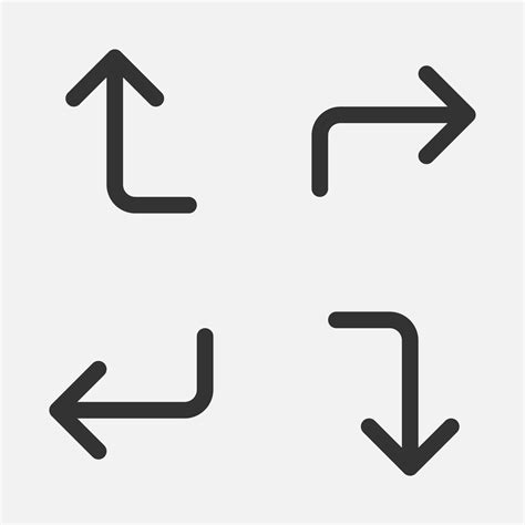 Arrow Return Icon Enter Left Up Right Top Button Vector Art At Vecteezy