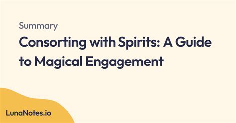 consorting with spirits a guide to magical engagement video summary