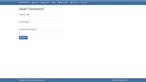 Source Code Spk Metode Roc Waspas Php