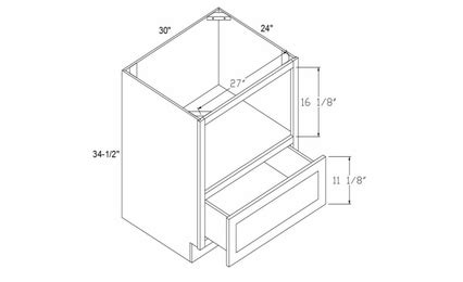Woodconcept Element Ash Base Microwave Cabinets