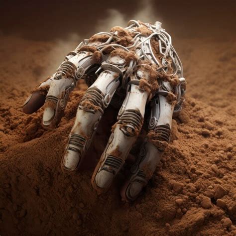 Premium Ai Image Robot Hand And Soil