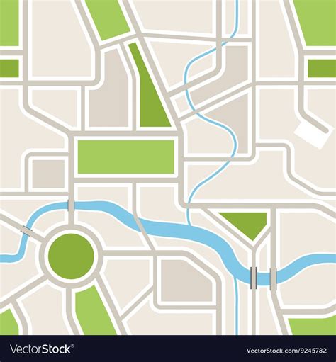 Abstract City Map Seamless Background