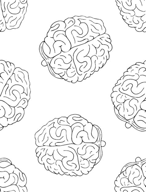 Premium Vector Vector Seamless Pattern Of Human Brain