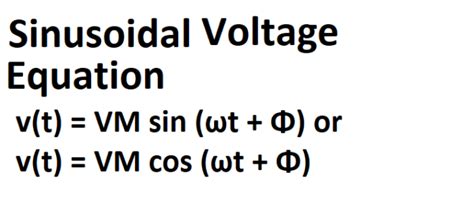 sinusoidal voltage equation resources for electrical and electronic