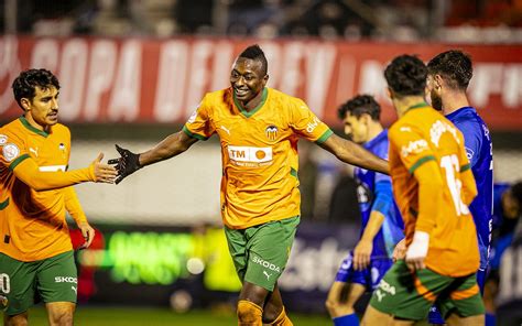Sadiq Umar Celebrates With Valencia On Loan Last Season