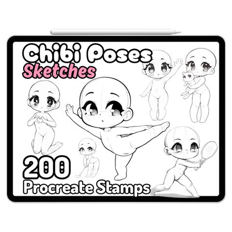 Procreate Chibi Stamps Etsy