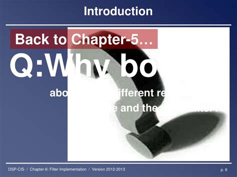 ppt dsp cis chapter 6 filter implementation powerpoint presentation