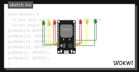 Traffic Signal Simulation Wokwi Esp32 Stm32 Arduino Simulator