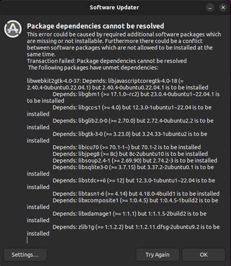 Apt Why Does An Error Sign Show Up In My Notification Bar Ask Ubuntu