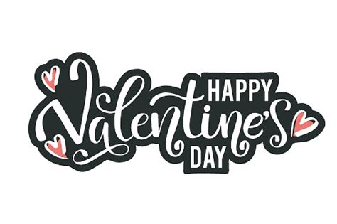 행복 한 발렌타인 데이 카드 손으로 그린 디자인 요소 선물 배경 화면 발렌타인 데이 초대장 웨딩 카드 사랑 견적 디자인 타이포 그래피 발렌타인 손 글자 벡터 배너 꽃 식물에