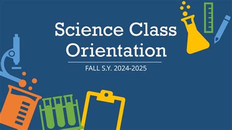 Science Class Orientation Middle Schoolpptx