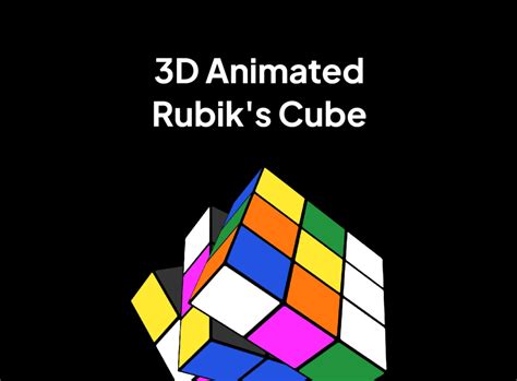 3d Animated Rubiks Cube By Cristian Mielu Framerthings