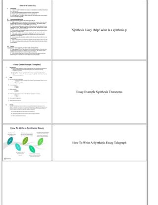 How To Write A Synthesis Paper PDF