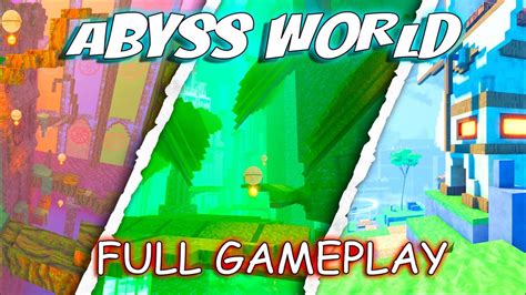 Abyss World Full Walkthrough All Levels All Badges Roblox Youtube