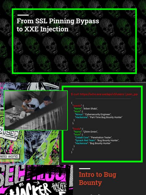 From Ssl Pinning Bypass To Xxe Injection Pdf Internet Standards Internet
