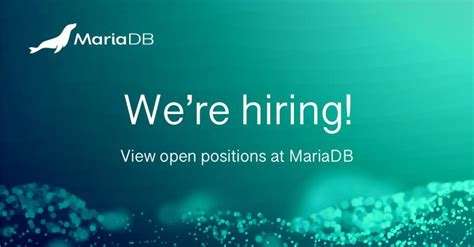 Mariadb On Linkedin Opensource Database Engineer Nowhiring Hiring