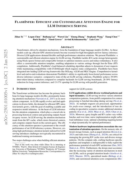 pdf flashinfer efficient and customizable attention engine for llm