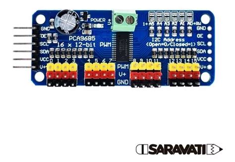 Módulo I2c Para Servo Motor Pca9685 16 Canais 12 Bit Mebuscar Brasil