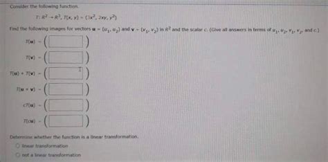 Solved Consider The Following Function Tr R T X2