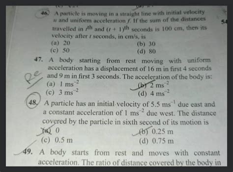 A Particle Has Initial Velocity Of 17 Mathrm{ms} { 1} Towards East And C