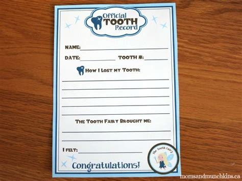 Tooth Fairy Ideas And Free Printables Moms And Munchkins Tooth Fairy
