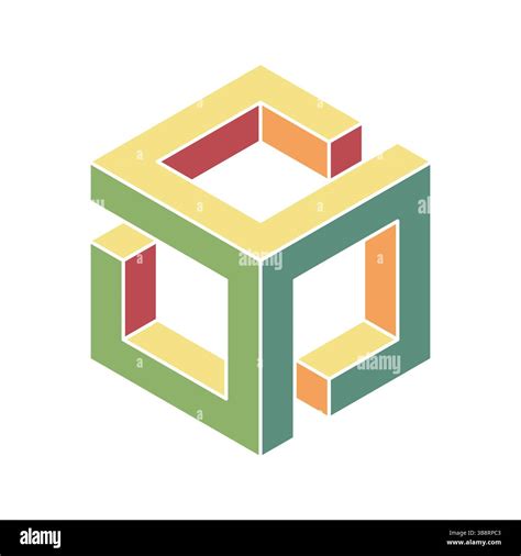 Abstract Isometric Cube Design Interlocking Pastel Shapes Create A Visually Engaging Modern