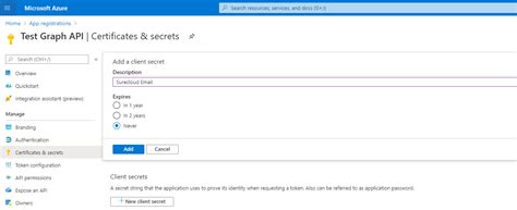 Configuring Azure AD To Allow SureCloud To Use API Mailbox Authentication SureCloud Help Center