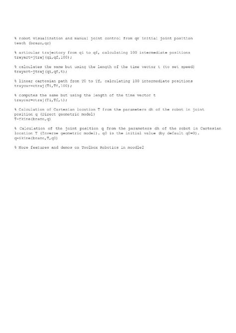 Solved Note Use DH Model And Matlab To Solve Answer Chegg