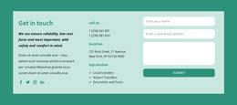 Contact Us Form HTML Template