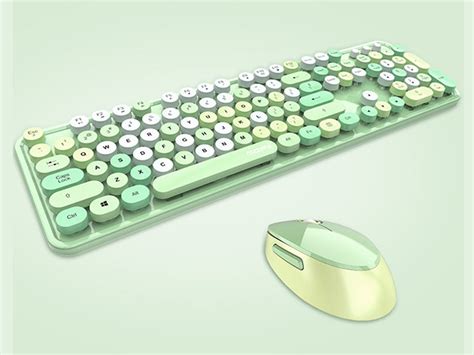 Retro Keyboard And Mouse Combo Green Entrepreneur