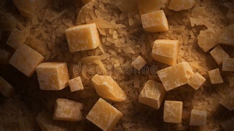 Parmesan Chunks Pattern Photorealistic Close Up Ai Generation Stock Illustration Illustration