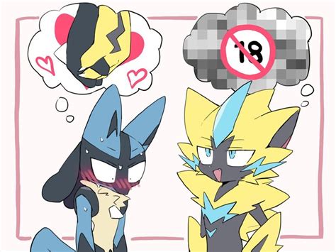 Zeraora X Lucario Pokemon Pictures Cool Pokemon Wallpapers Furry Art