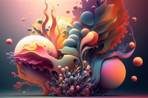 premium ai image there is a digital art image of a colorful object