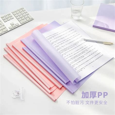Malaysia Ready Stock A4 L Shape Clear Pocket Folder PP L Shape File Mix Colour Folder