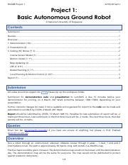 Autonomous Ground Robot Project Demonstration Coding Course Hero