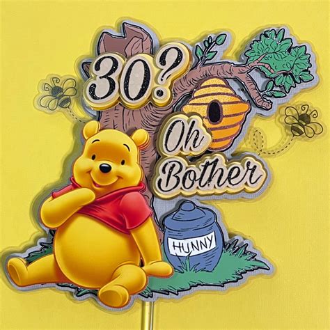 Winnie The Pooh Cake Topper Etsy