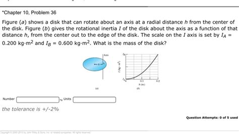solved chapter 10 problem 36 figure a shows a disk that