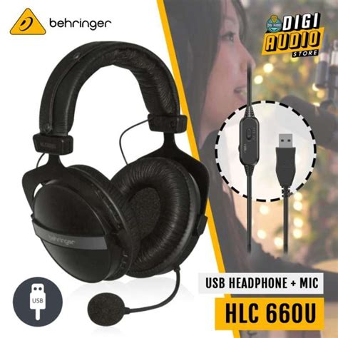 Promo Headset Usb Mic Behringer Hlc 660u Headphone Microphone Gaming
