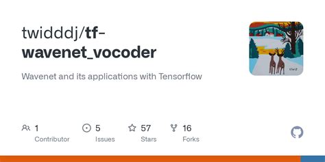 GitHub Twidddj Tf Wavenet Vocoder Wavenet And Its Applications With Tensorflow