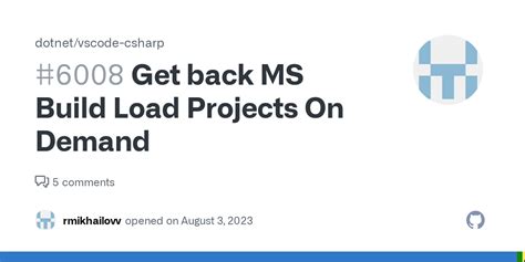 get back ms build load projects on demand · issue 6008 · dotnet vscode