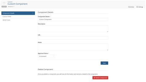 managing custom components