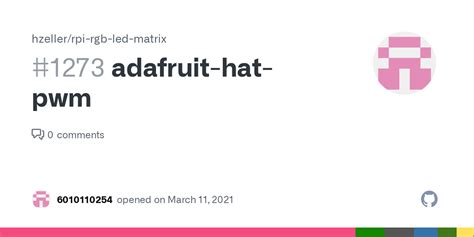 Adafruit Hat Pwm Issue Hzeller Rpi Rgb Led Matrix GitHub