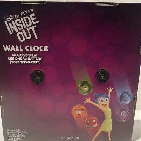 Pixar Accessories Nib Disney Pixar Inside Out Wall Clock With