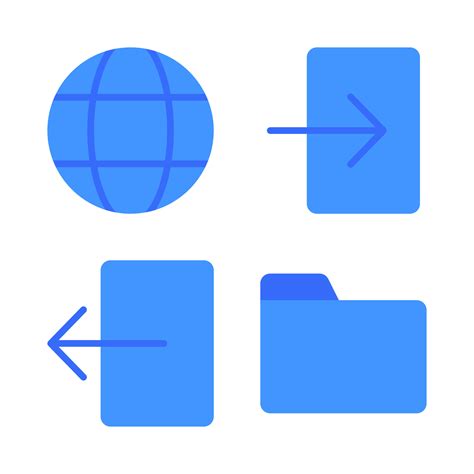 User Interface Icons Set Browser Login Logout Folder Perfect For Website Mobile App App